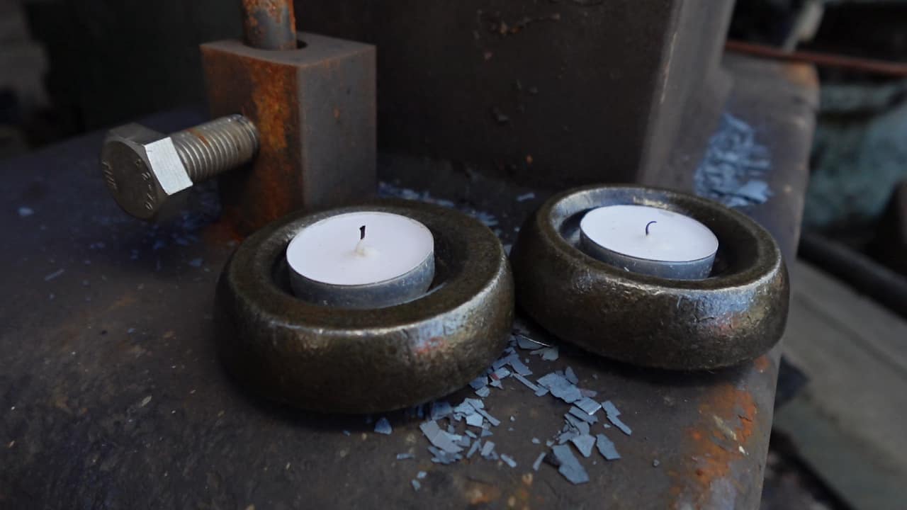 Steel Forged Tea Light Holders – Reclaimed Railway